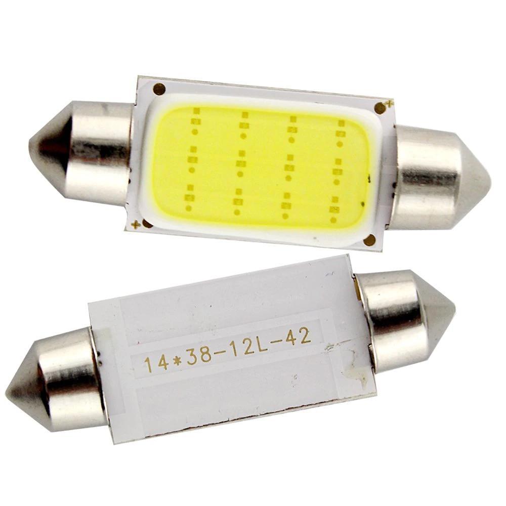 10pcs Car Interior Dome Lights COB 1.5W DC12V LED Bulbs Lamp Plate ...